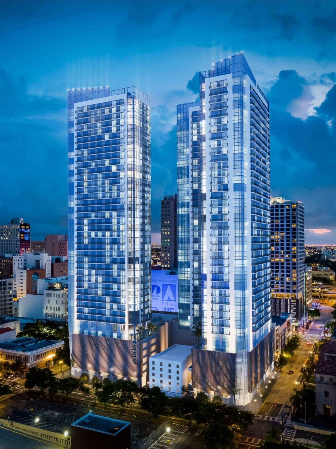 Construction Update for Namdar Towers in Downtown Miami