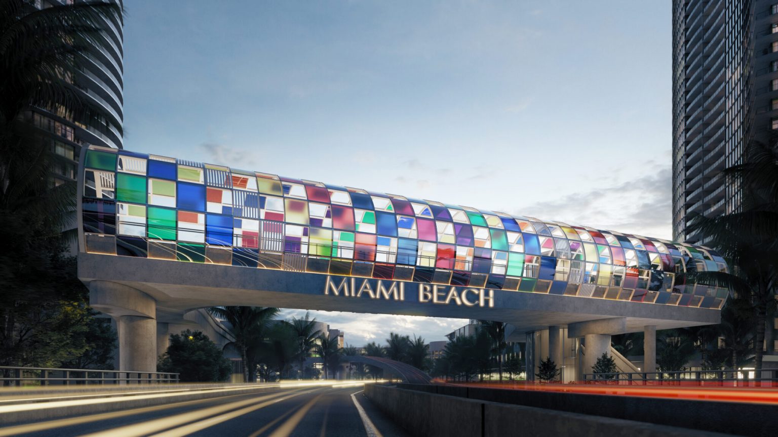 Miami Beach Breaks Ground on Vibrant Fifth Street Pedestrian Bridge